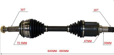 Toyota Hilux Drive Shafts KUN26R, GGN25R, KZN185R - Allan's C.V. Joint