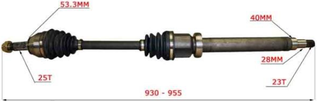 Ford Focus RH CV Drive Shaft Assembly - 1.8L - 2000 - 2005 Automatic ...