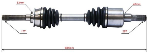 HOLDEN COLORADO RG 2012 - 2017 FRONT CV SHAFTS - Allan's C.V. Joint